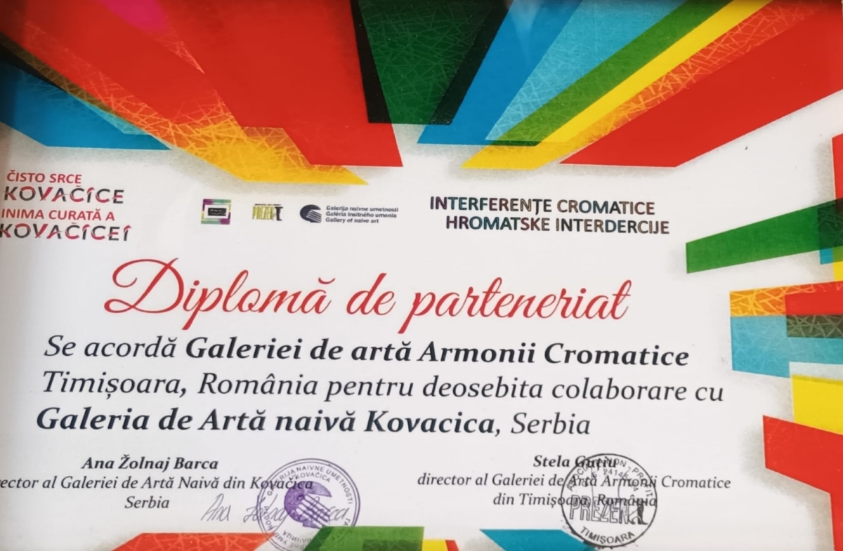 Diploma de parteneriat - Armonii Cromatice